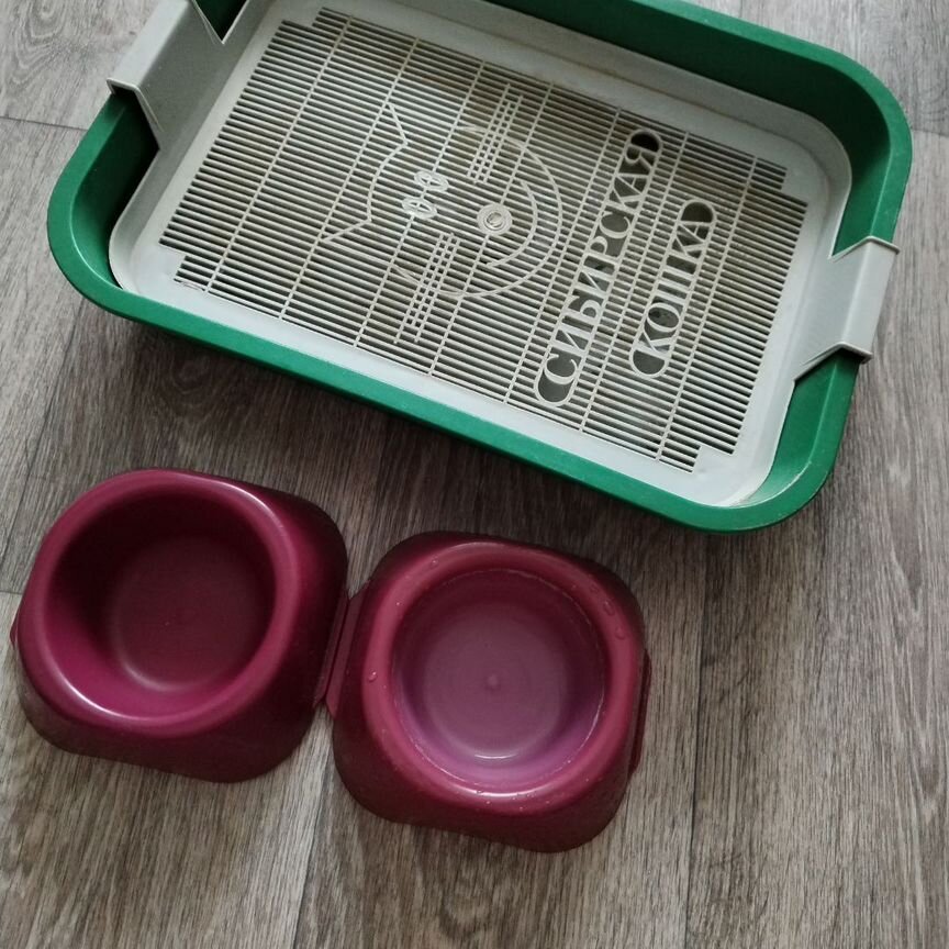 Лоток для кошек и миски