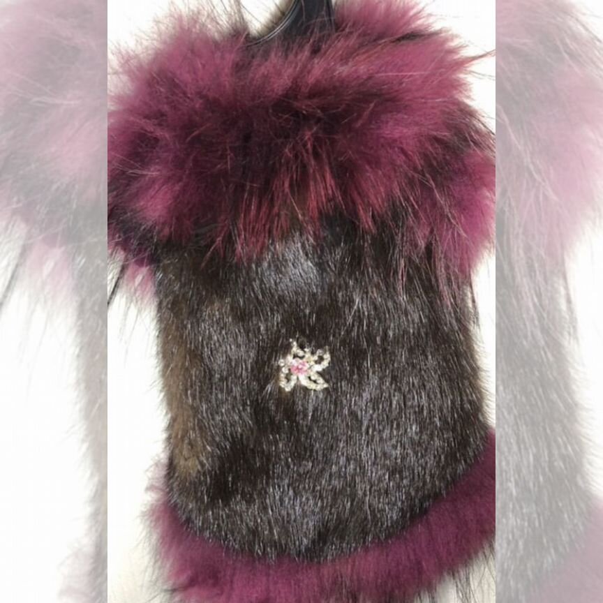 Шубка норковая для маленькой собаки, размер xs