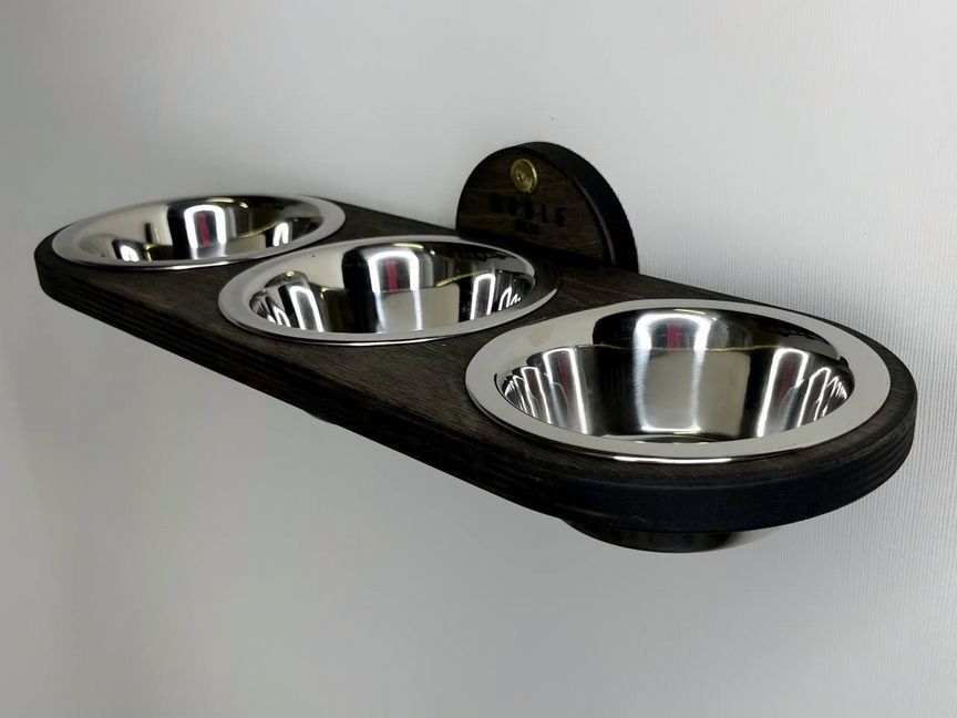 Миска настенная тройная 360 мл. Moule Pets