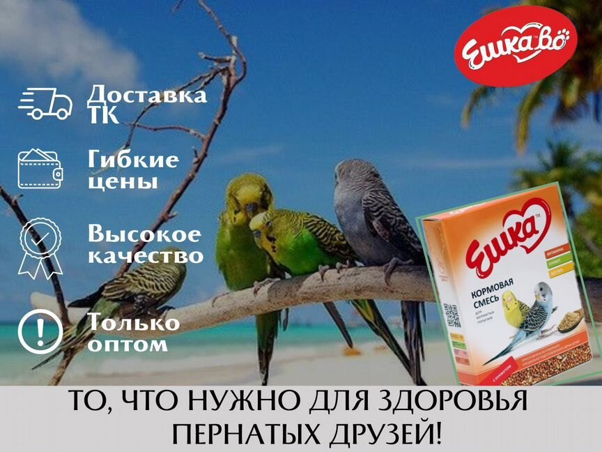 Купить корм для попугаев