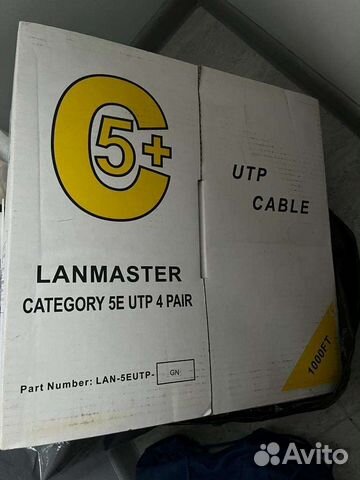 Оптоволоконный кабель Lanmaster 5e купить в Москве | Электроника | Авито