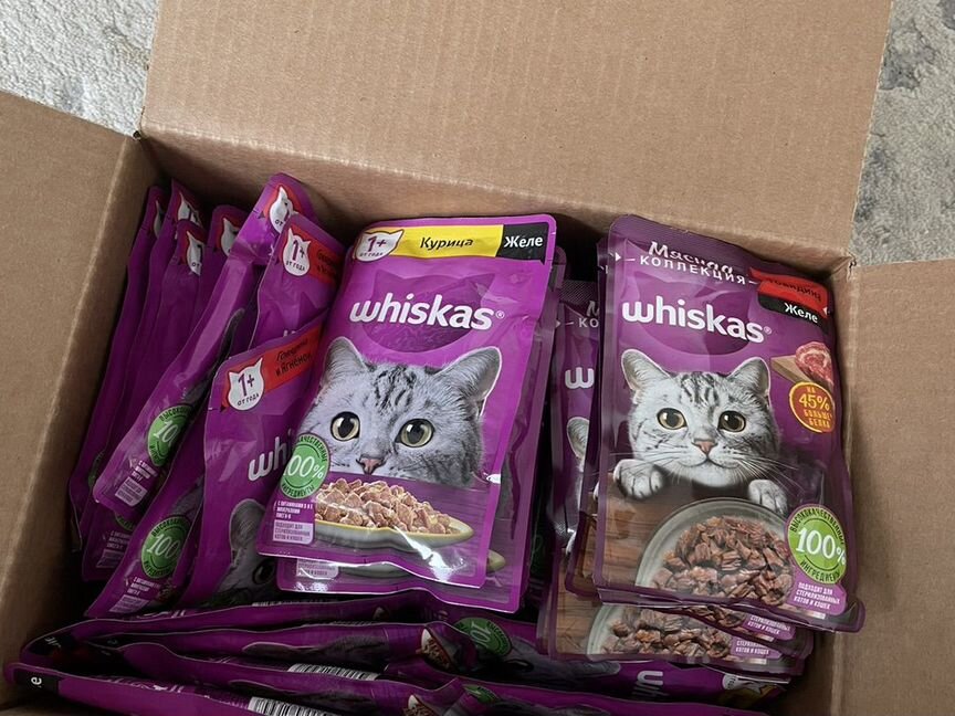 Влажный корм для кошек вискас желе