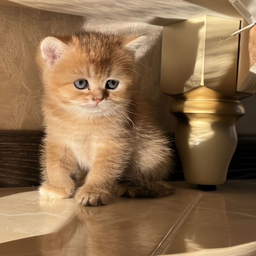 Шотландский прямоухий короткошёрстный котёнок