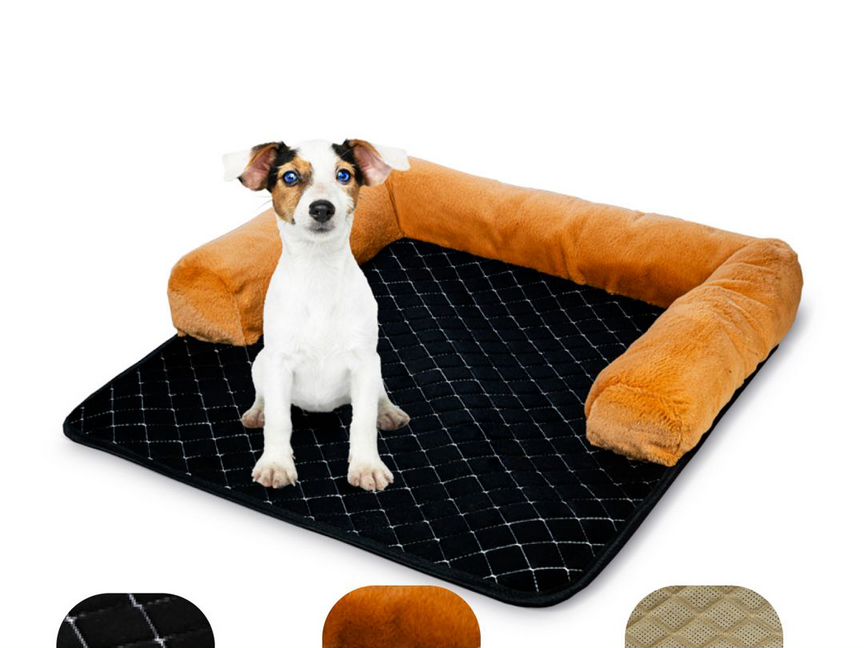 Лежак для животных на диван/чер.б.отст.бортик оран