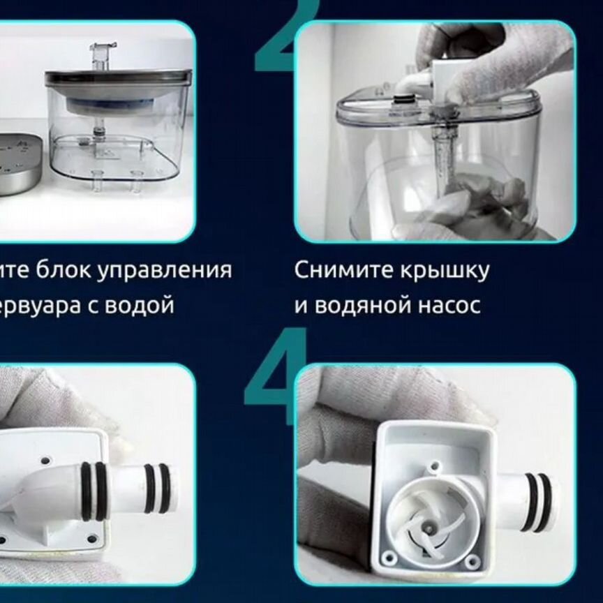 Фонтан поилка для кошек с датчиком движения