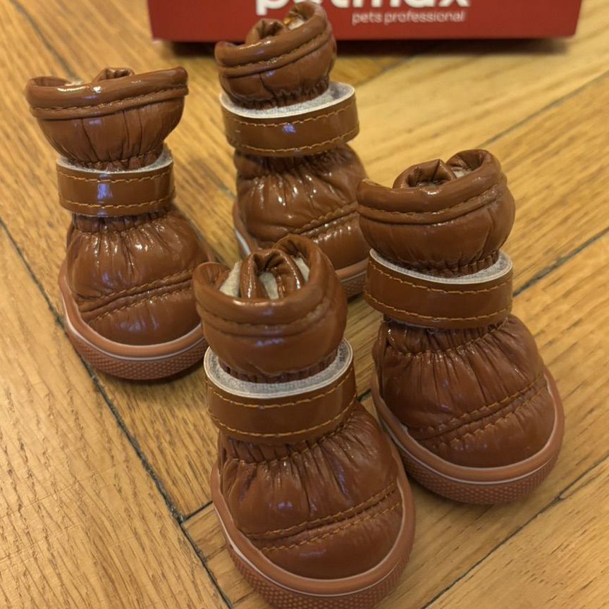 Ботинки для собак коричневые размер 2