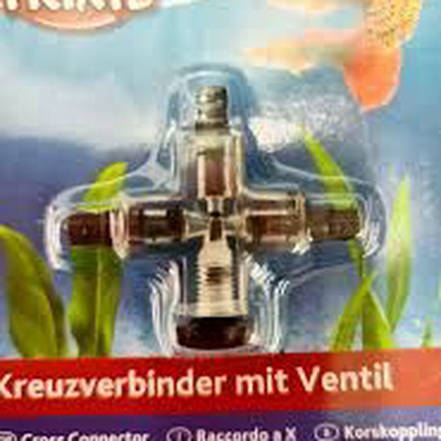 Переходник, 5 мм, крестообразн., прозрачн