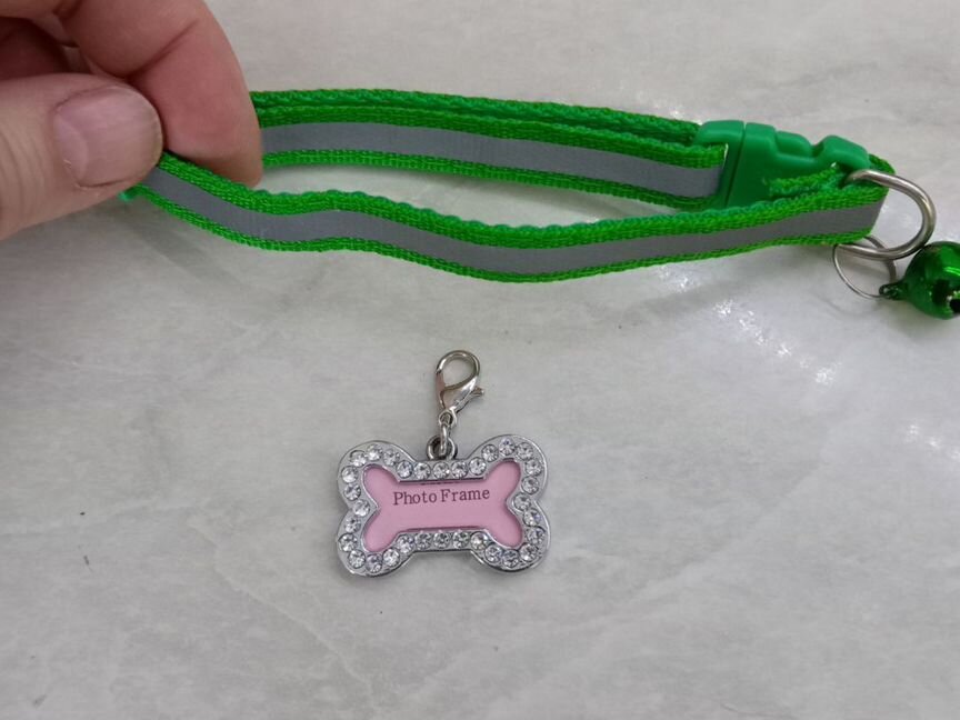 Светоотражающий ошейник адресник