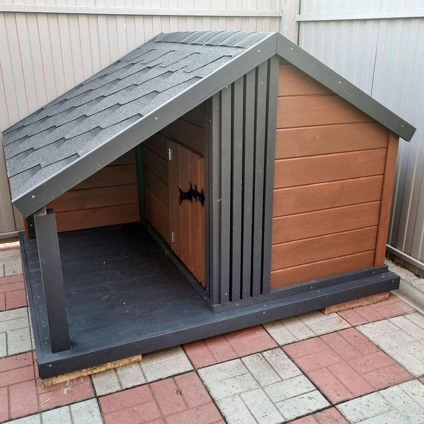 Будка для собаки утепленная с лежанкой