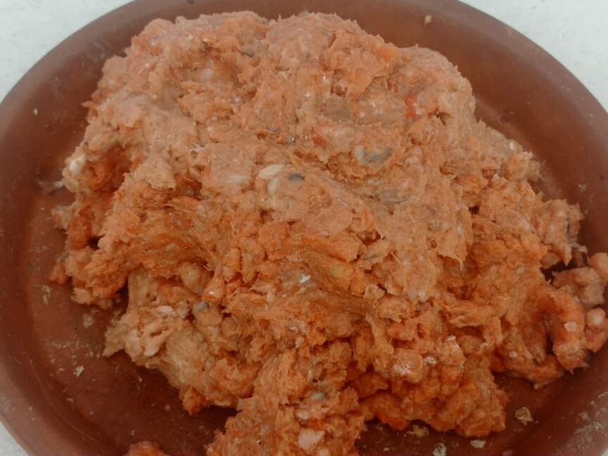 Фарш из красной рыбы для животных