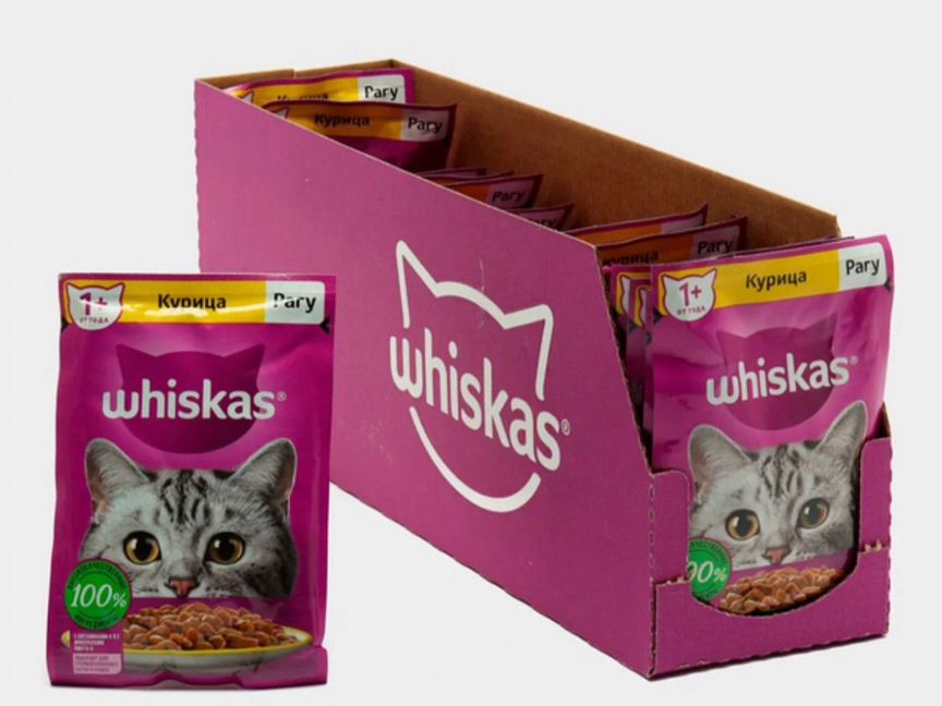Сухой и влажный корм, Whiskas, Felix, Мираторг