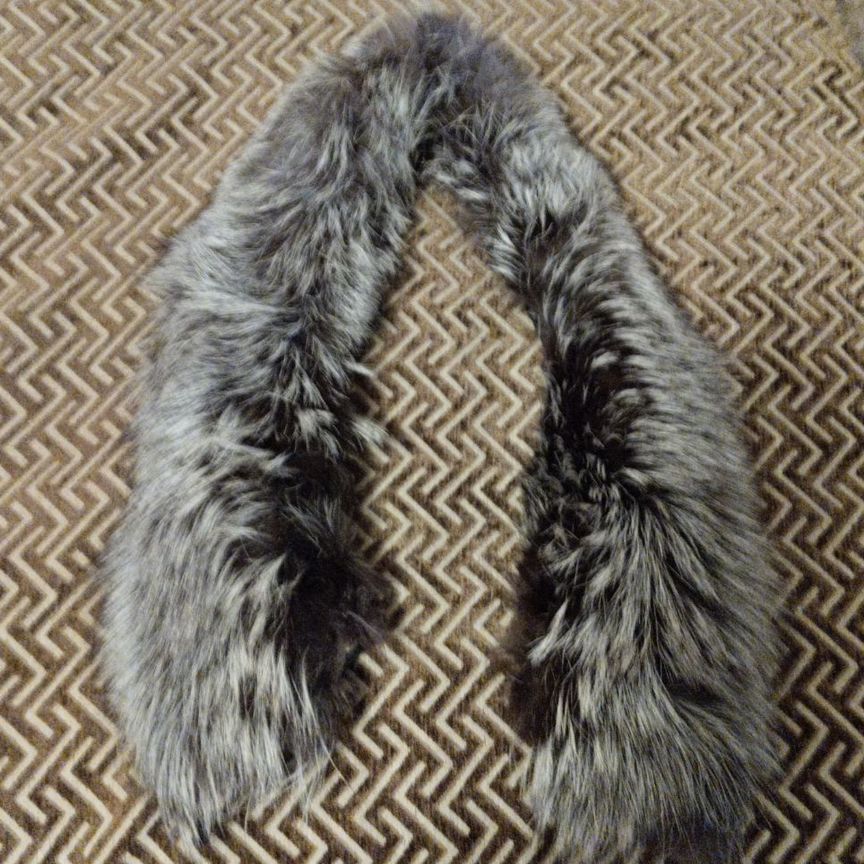 Воротник ч/б хор сост, дл96см готовый, на опушку