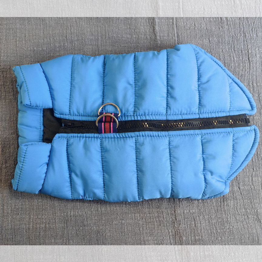 Куртка для собак М голубая утепленная новая