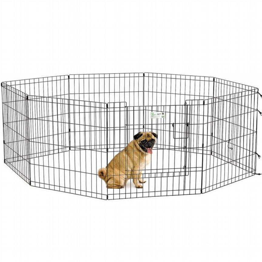 Вольер с дверью maxlock черный 8 панелей