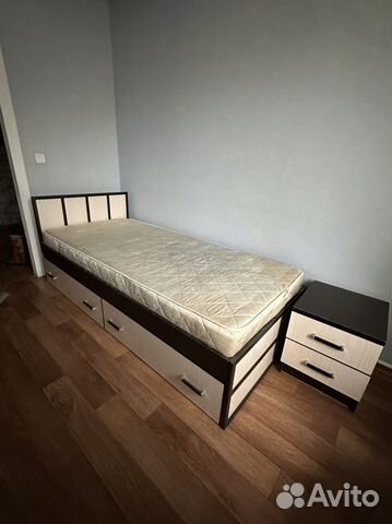 Кровать односпальная с матрасом с ящиками бу купить в Твери | Товары ...