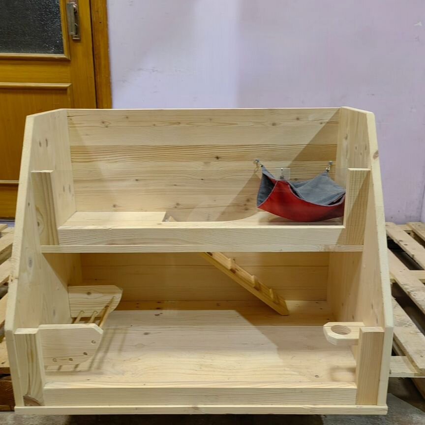 Новая клетка для морских свинок двухъярусная