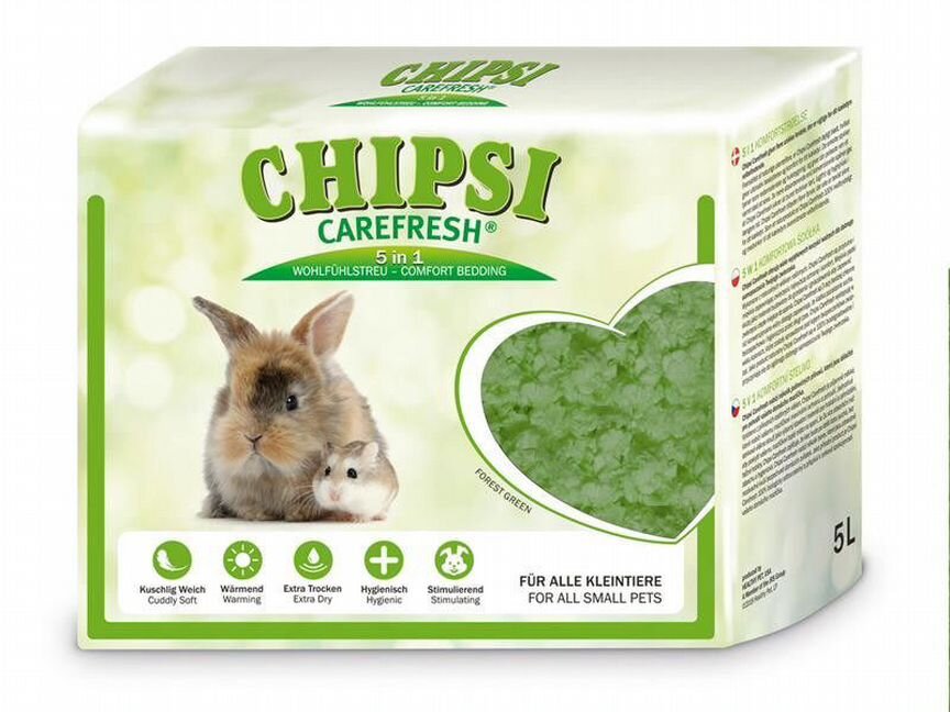 Carefresh Наполнитель подстилка Forest Green зелен