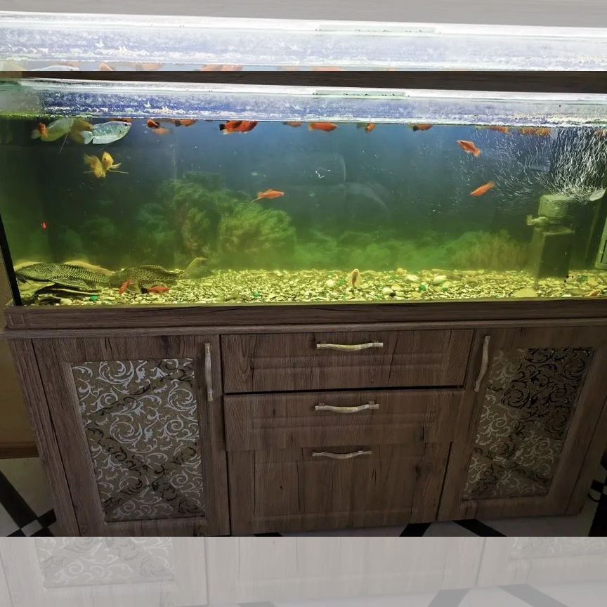 Аквариум 250л с красивой тумбой