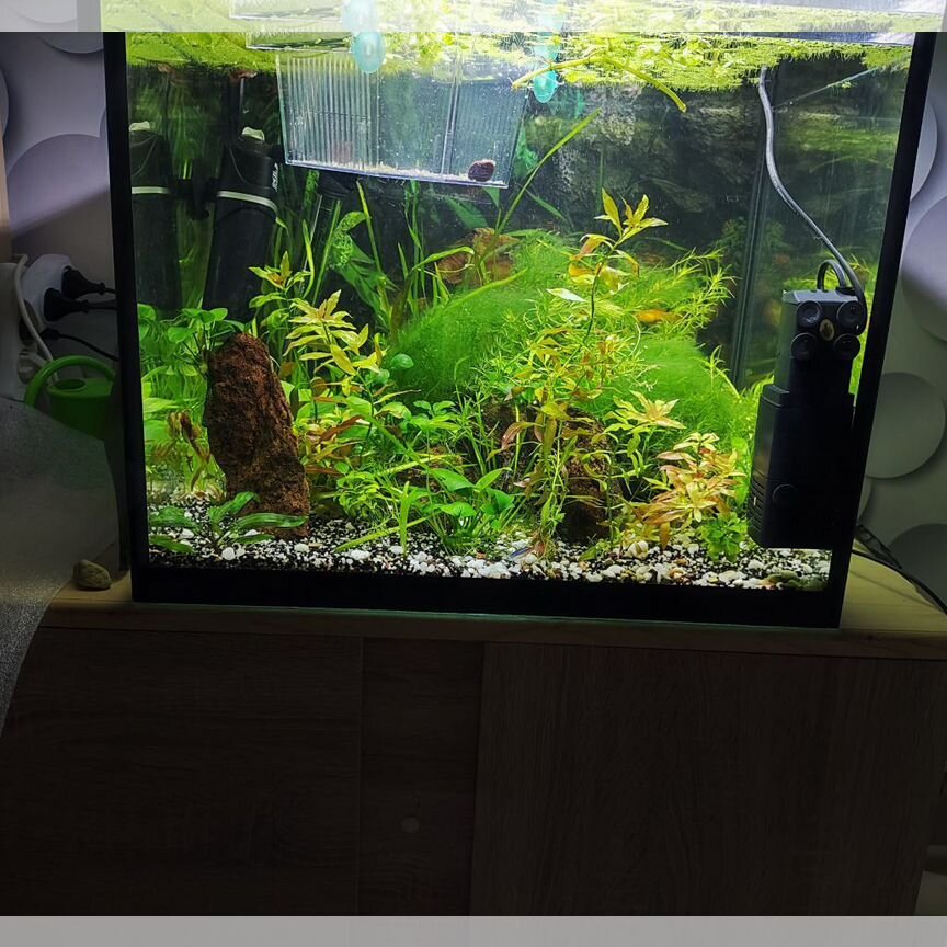 Аквариум полный комплект, красивый куб