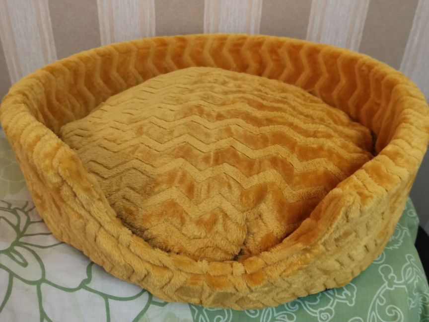 Лежанка для кошечки, собачки плюшевая
