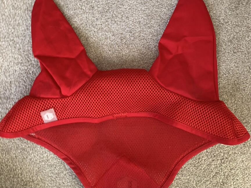 Ушки для лошади красные размер фулл