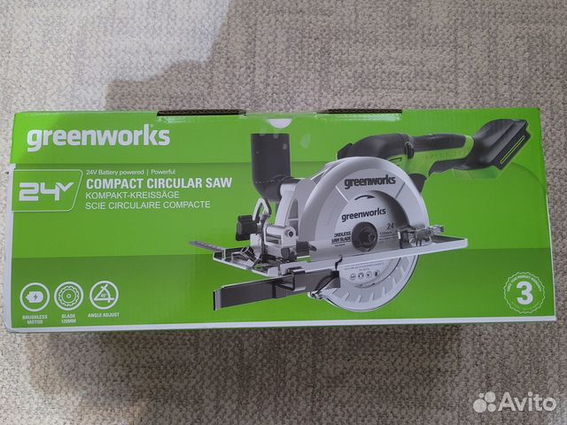 Компактная бесщёточная циркулярная пила Greenworks купить в ...