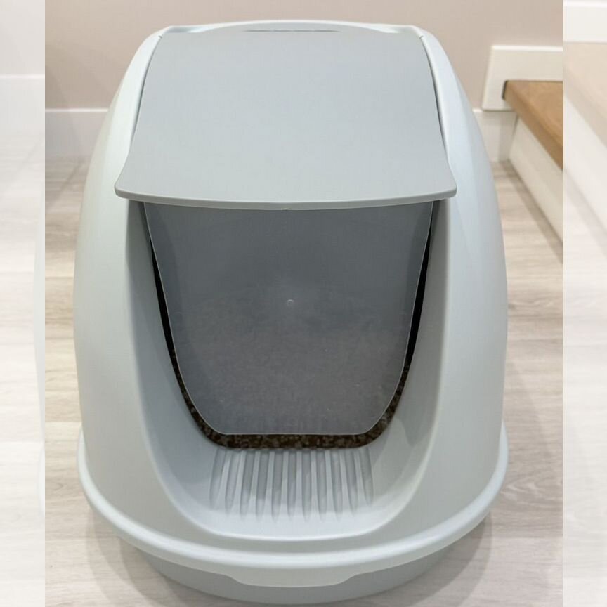 Большой закрытый туалет домик доя кошек