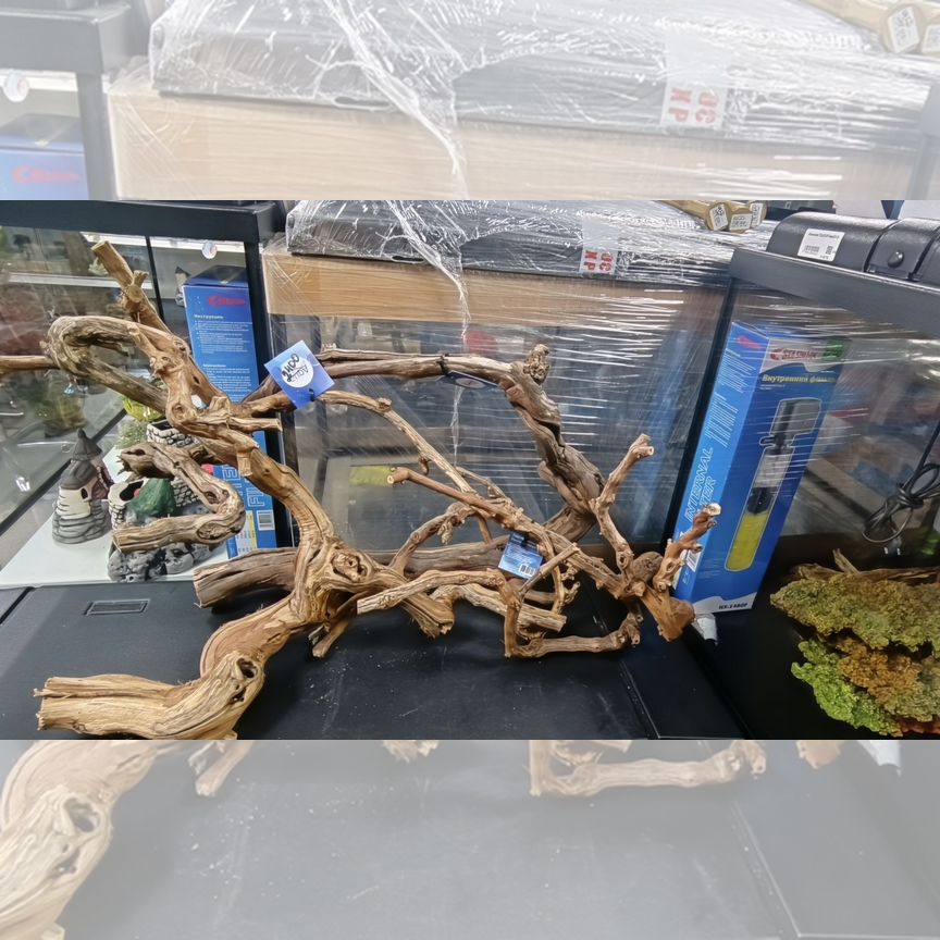 Натуральная виноградная лоза для аквариумов