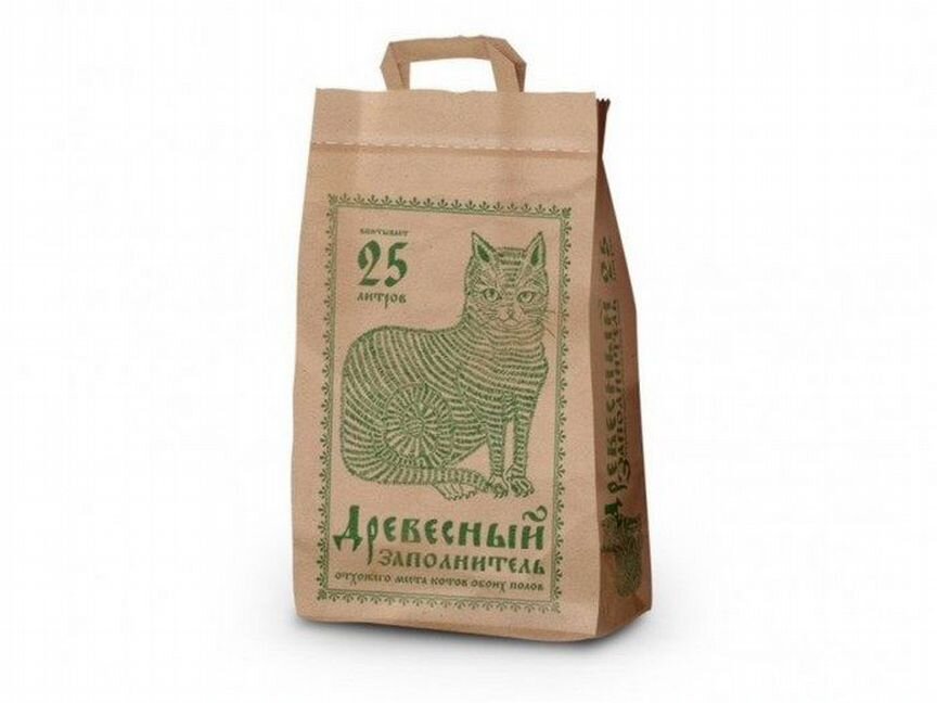 Наполнитель древесный, 25 л (бумажный пакет), арт