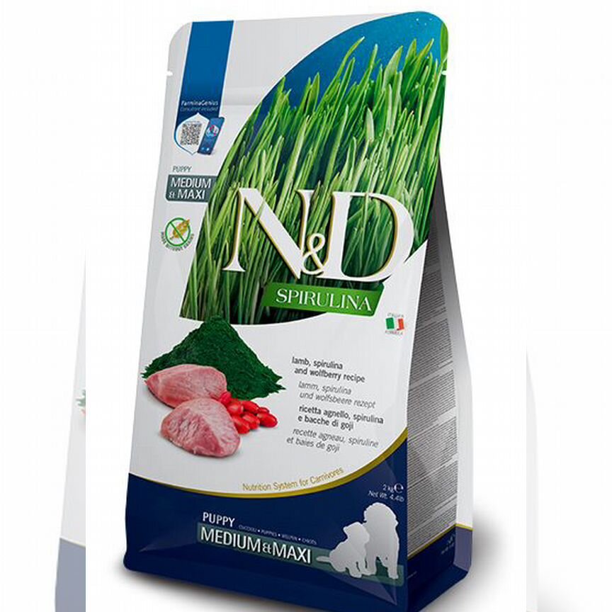 Farmina N&D Spirulina для собак и щенков 2 кг