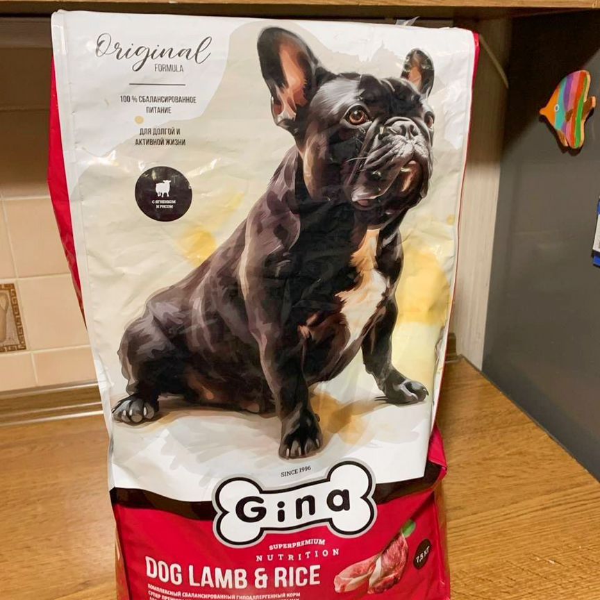 Корм для собак Gina с ягненком