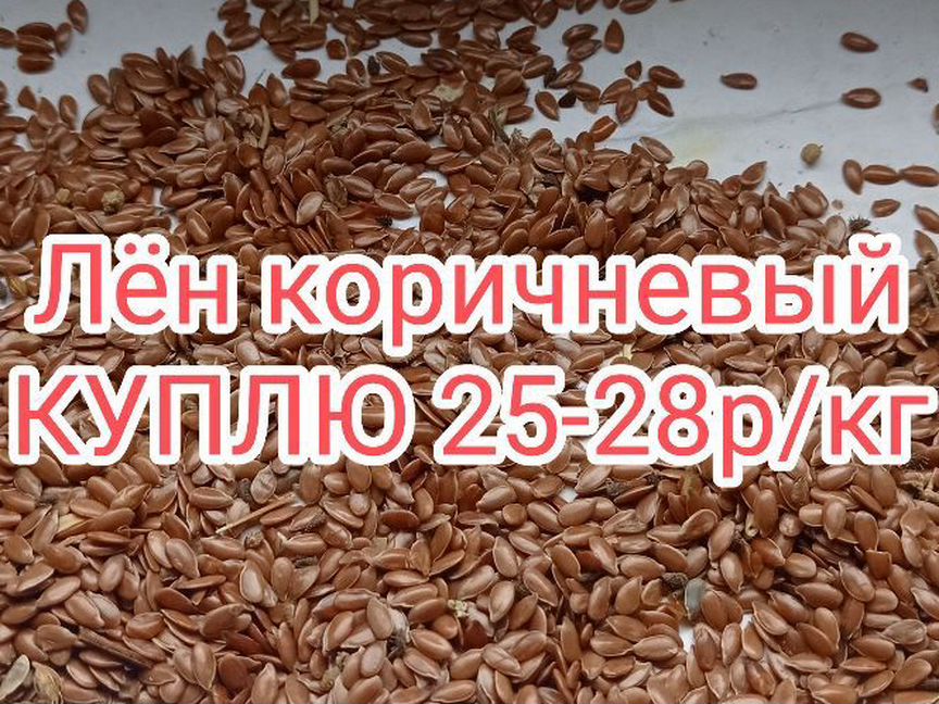 Лён коричневый