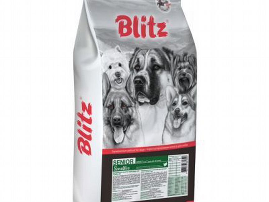 Сухой корм для собак Blitz Senior Sensitive