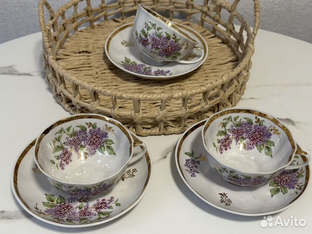 Чайный сервиз Сирень Дулево купить в Москве по низкой цене с доставкой ...