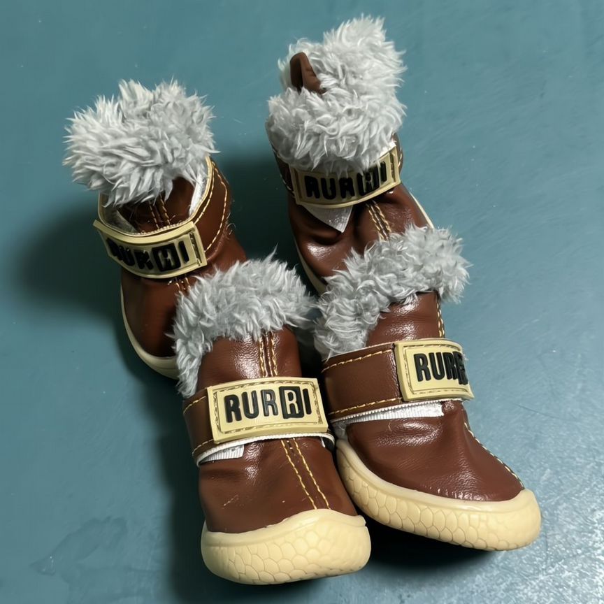 Ботинки зимние с мехом для собак мелких пород