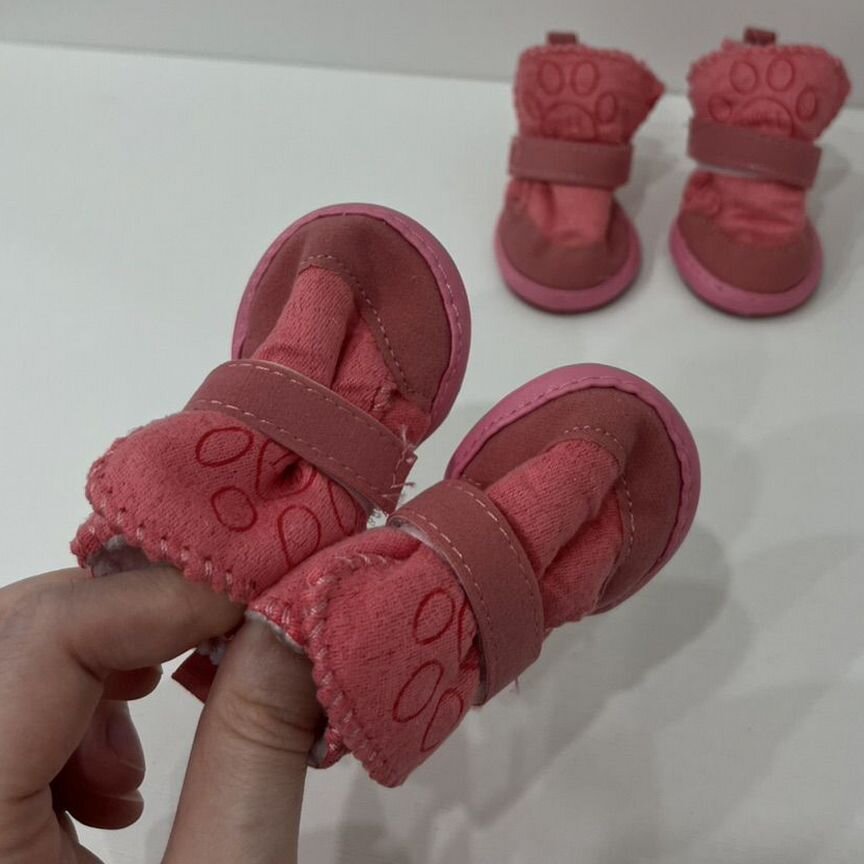 Ботинки для маленьких собак теплые 4 размер