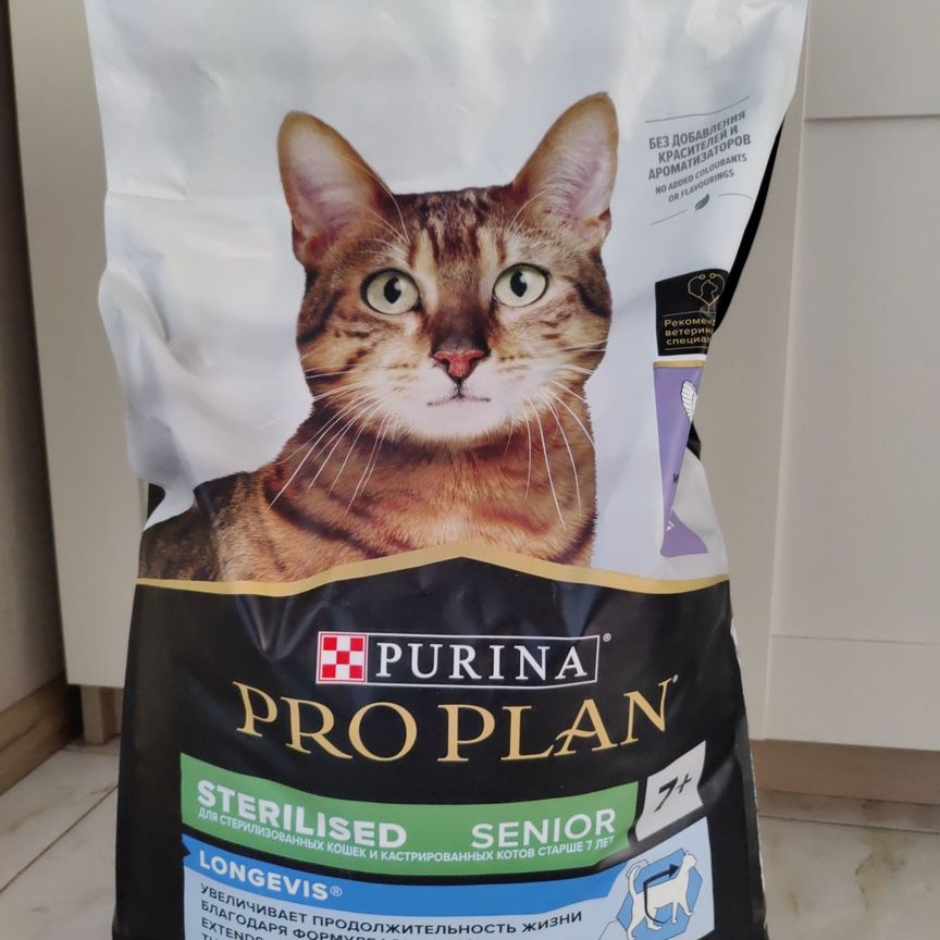 Корм сухой Pro Plan Sterilised 7  для кошек с инде