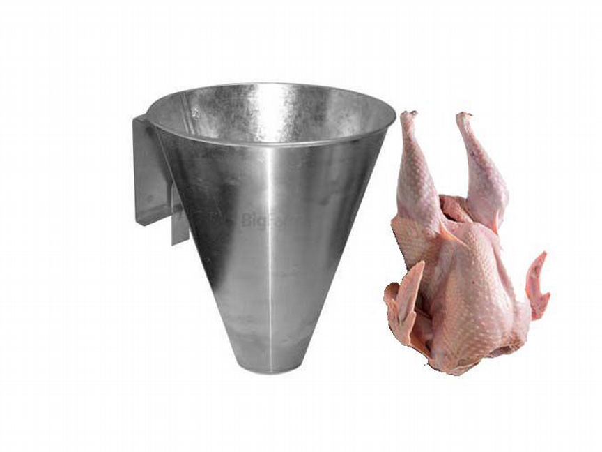 Конус для убоя птицы стальной с креплением