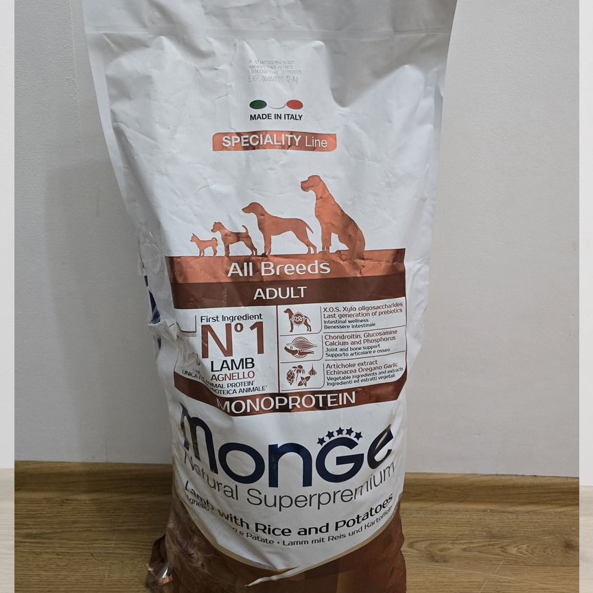 Корм для собак Monge 12 кг ягненок Speciality Line