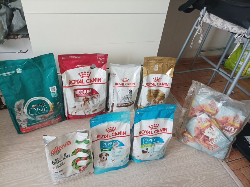 Корма Royal,Purina,wonderfur,alleva