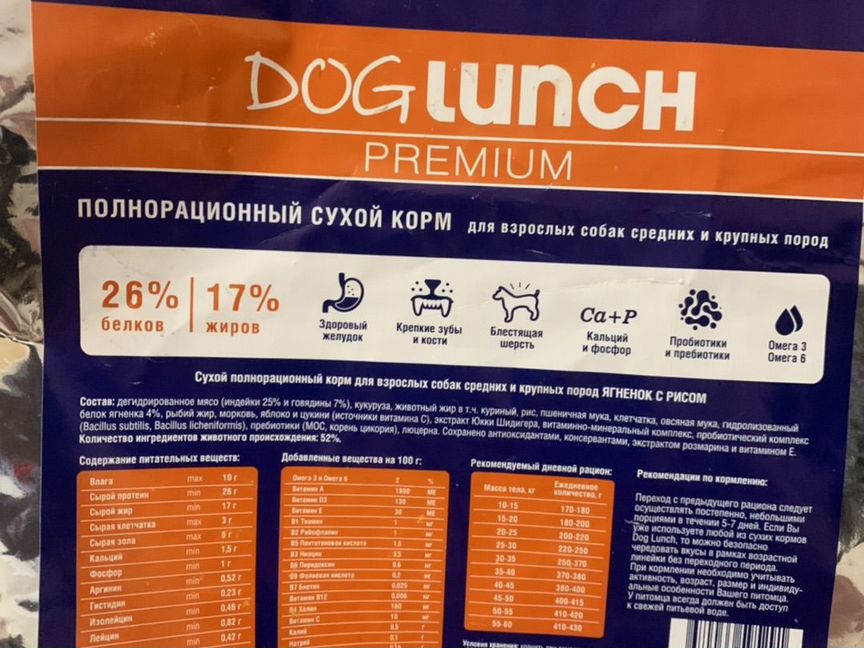 Корм для собак Dog lunch