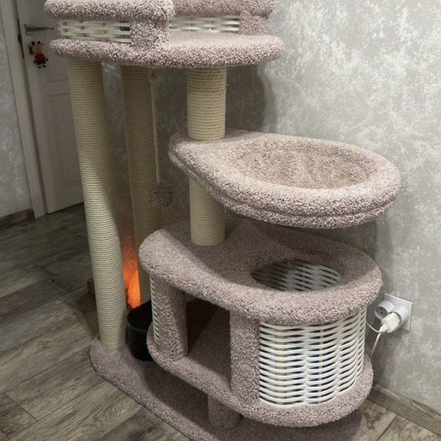 Домик комплекс для кошек с когтеточкой