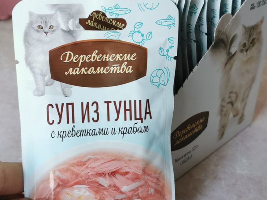 Влажный корм Деревенские лакомства,суп из тунца