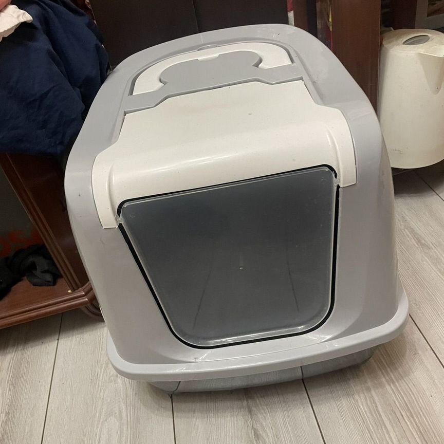 Лоток для кошек закрытый+поилка фонтан