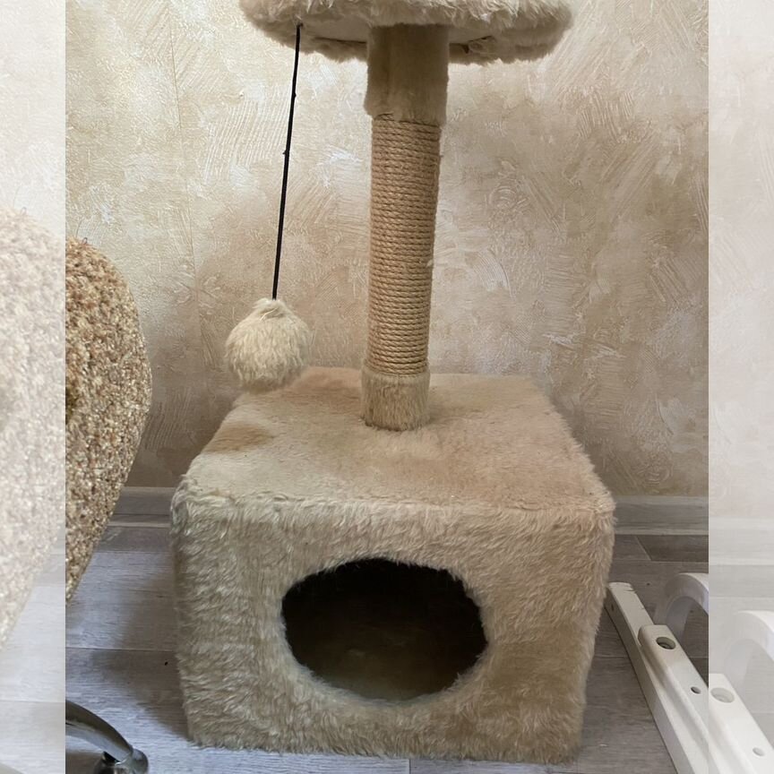 Когтеточка домик для кошки новый