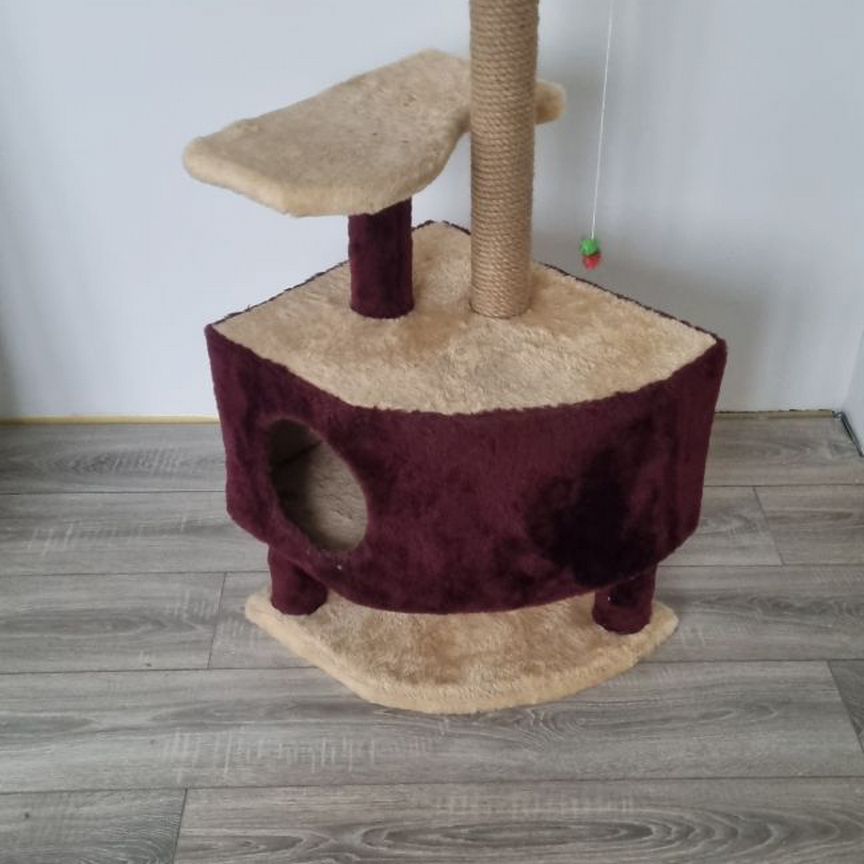 Домик для котика с когтеточкой, домик для щенка