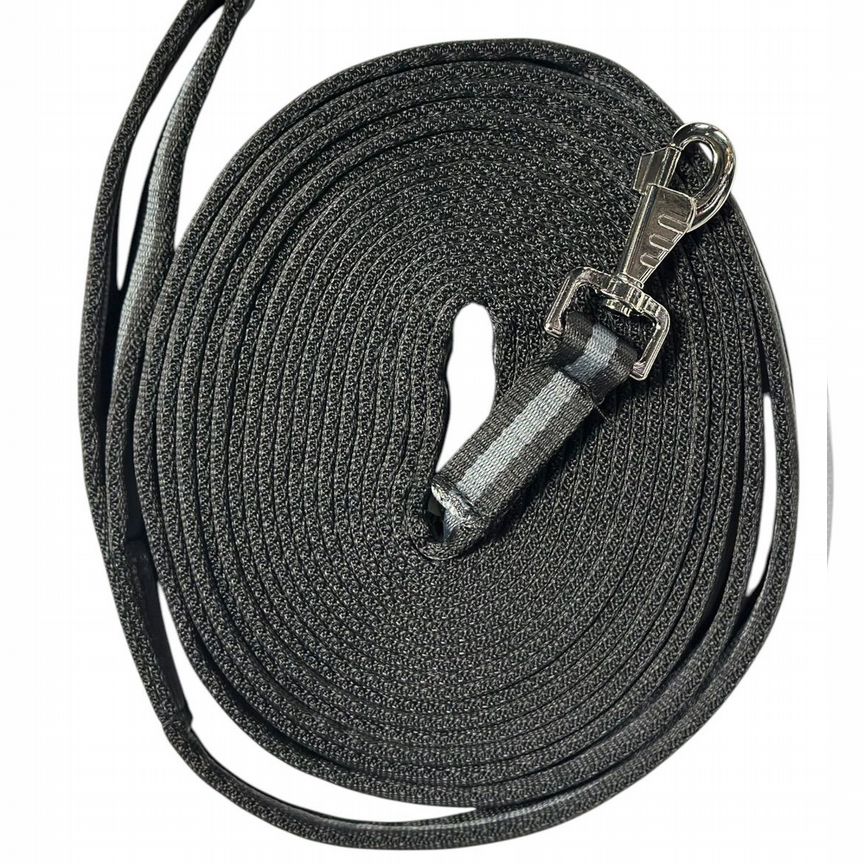 Корда для лошади черная 8 метров