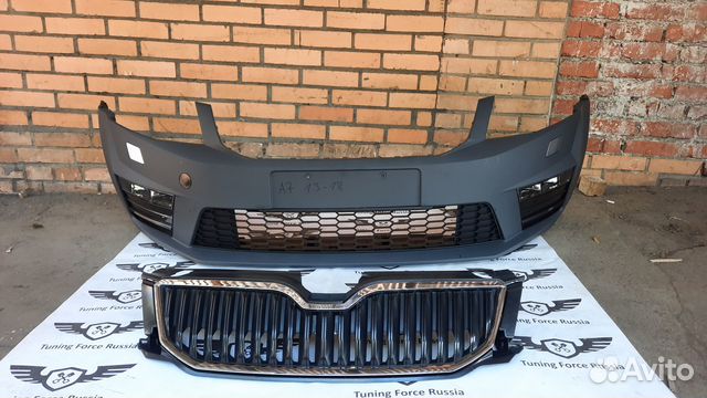 Передний бампер в сборе skoda octavia A7 RS купить в Москве ТАЙВАНЬ ...