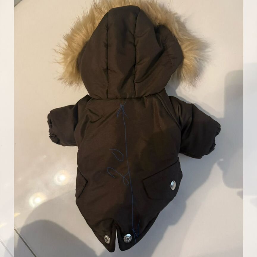 Теплая курика и комбинизон для собаки