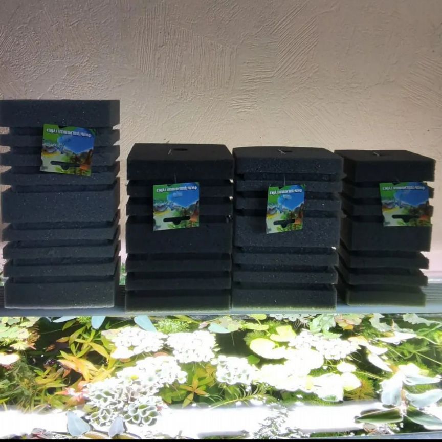 Фильтрующая губка среднепористая, серая